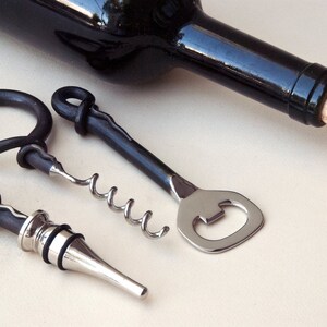 Wine Utensils Set of Three Bottle Opener Wine Bottle - Etsy