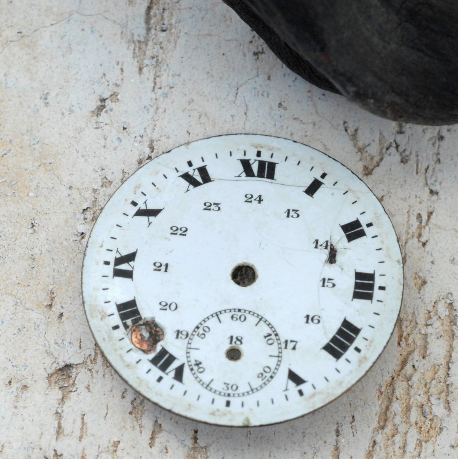 Antique Enamel Watch Faces, Set of Three Watch Pocket Watch Faces ...