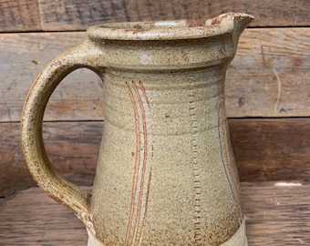 Handmade Stoneware Pitcher in Ash Glaze - Etsy