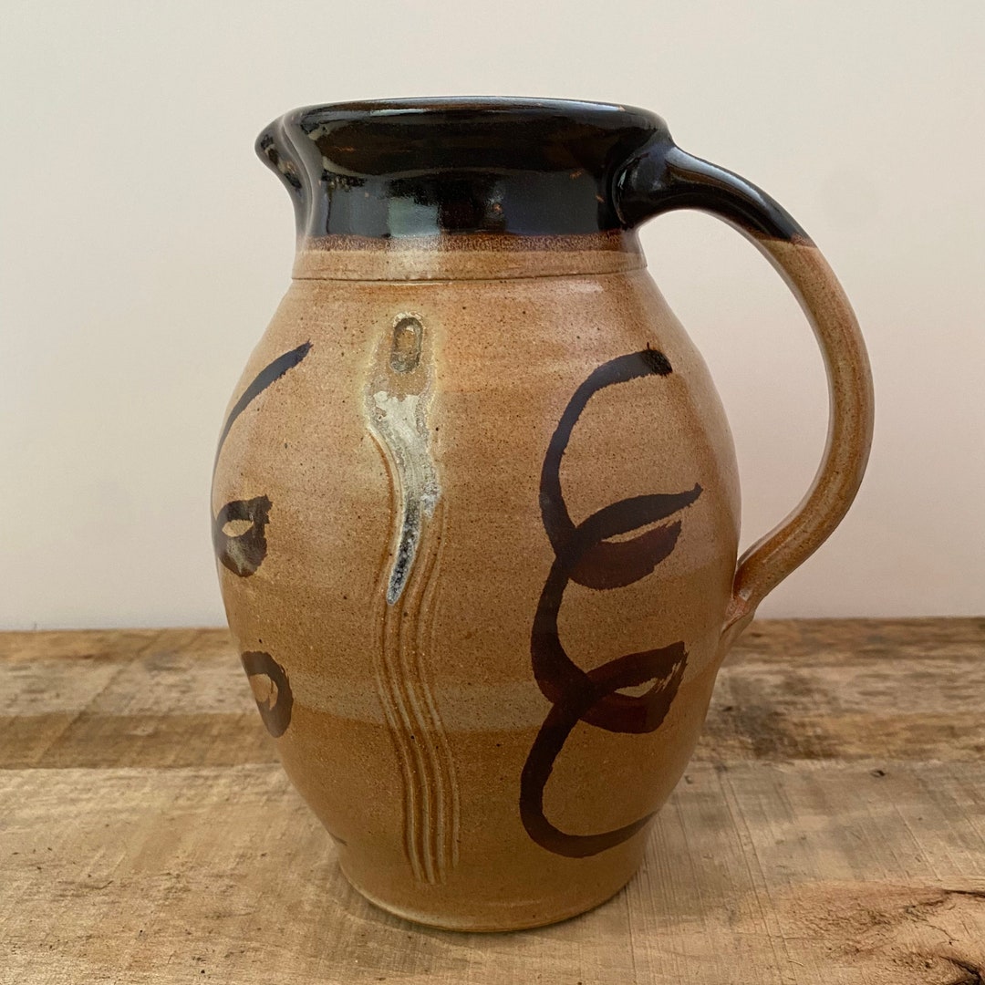 Handmade Half Gallon Pitcher, Stoneware Pitcher, Kitchen Pitcher, Vase ...