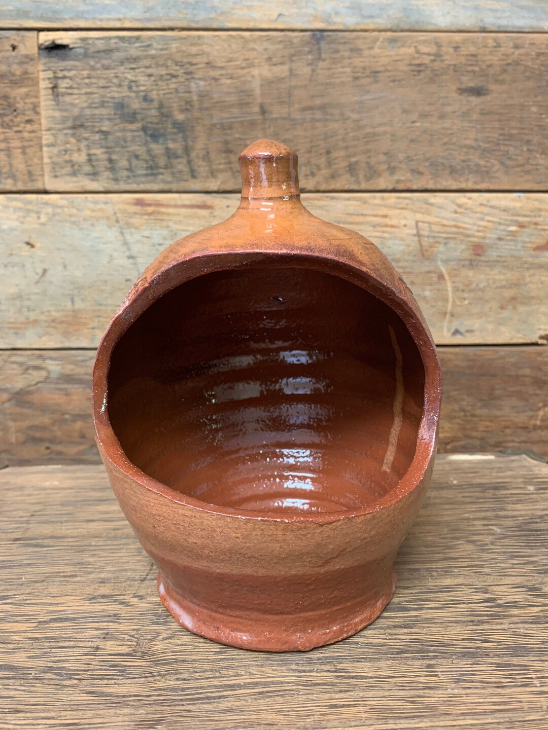 Handmade Pottery Red Clay Salt Cellar, Amber Glaze - Etsy