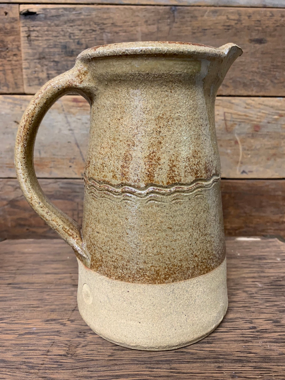 Handmade Stoneware Pitcher in Ash Glaze - Etsy