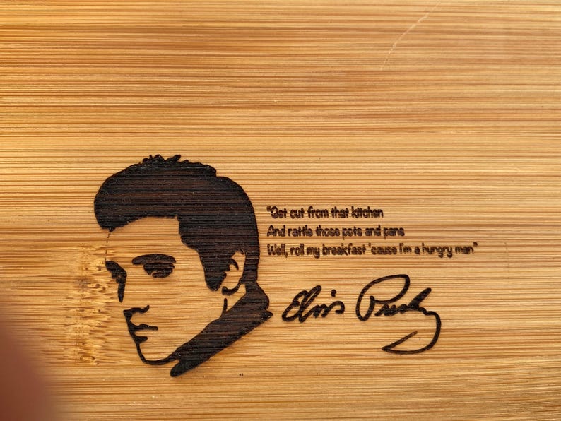 Elvis Presley Bamboo Cheese/chopping Board Laser Printed - Etsy