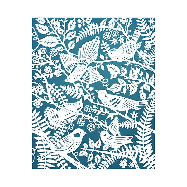 Papercut Birds - Etsy