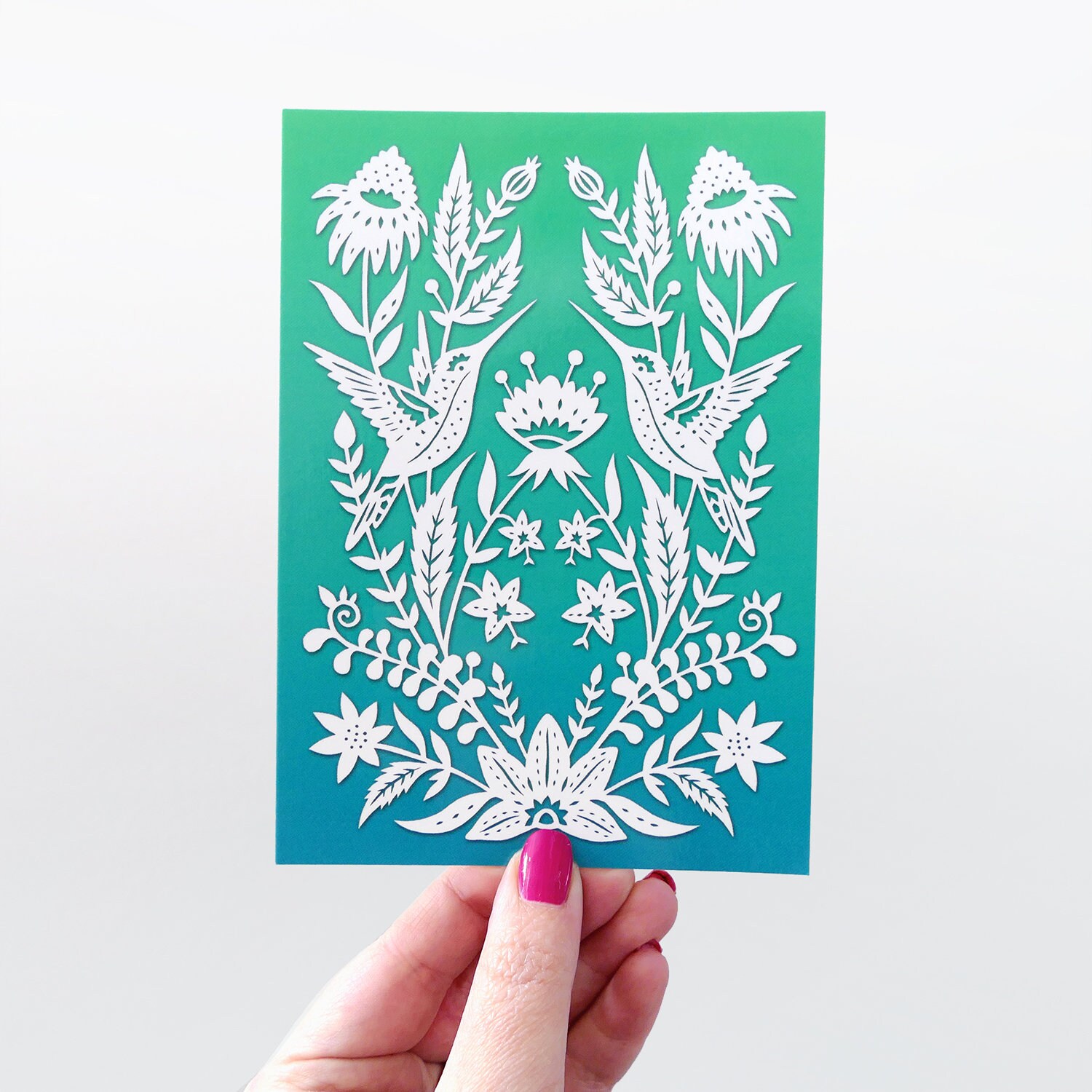 Postcard Set 5 Unique Art Postcards Floral Patterns - Etsy