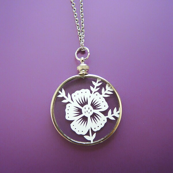 Papercut Pendant - Etsy