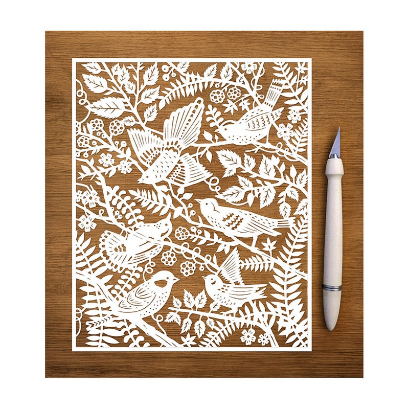 Bird Papercut - Etsy