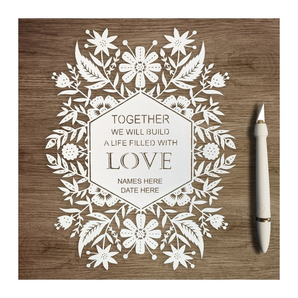 Wedding Papercut - Etsy UK