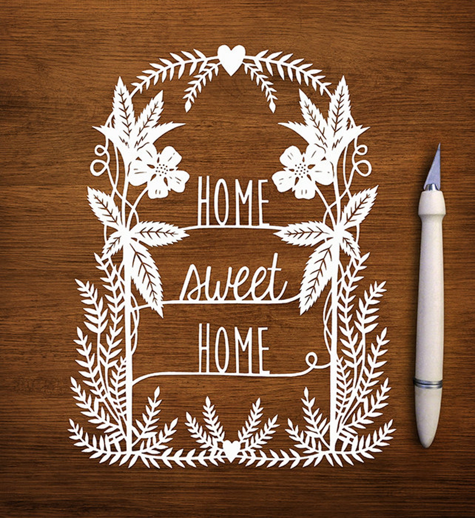 Original Papercut - Home Sweet Home - 6x8" Handcut Paper Art - Etsy