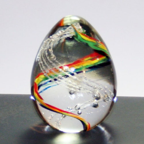 Memorial Glass Flame Paperweight Cremation Ashes Pet | Etsy