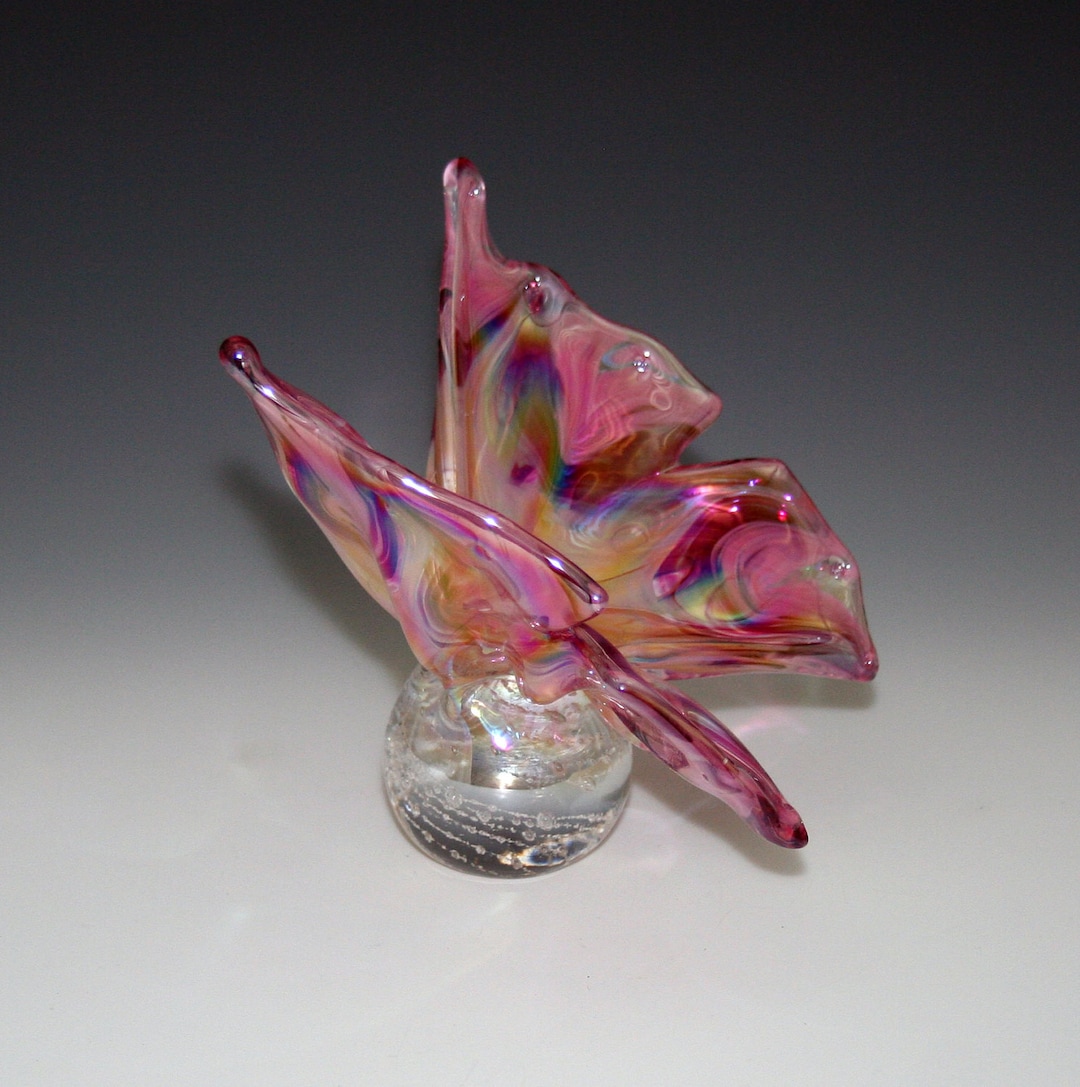 Memorial Glass Butterfly Paperweight: Cremation Ashes Pet Keepsake - Etsy