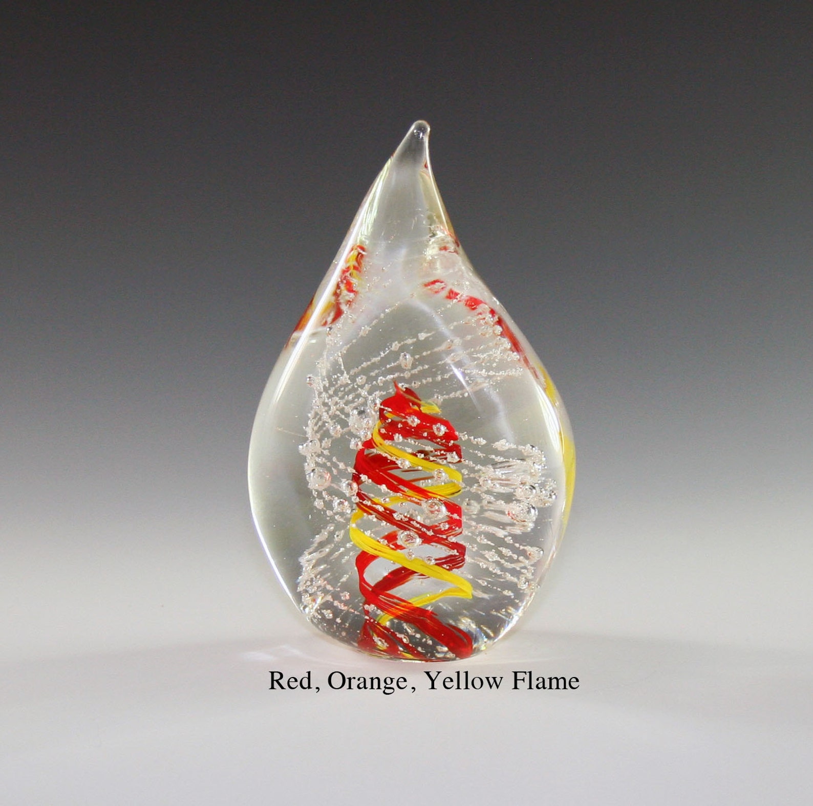 Memorial Glass Flame Paperweight: Cremation Ashes Pet Keepsake - Etsy
