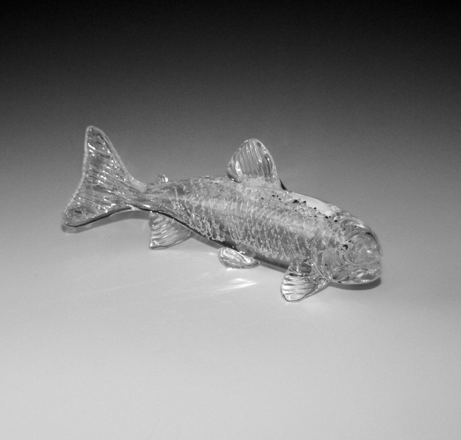 Memorial Glass Trout/Salmon Sculpture Cremation Ashes Pet | Etsy