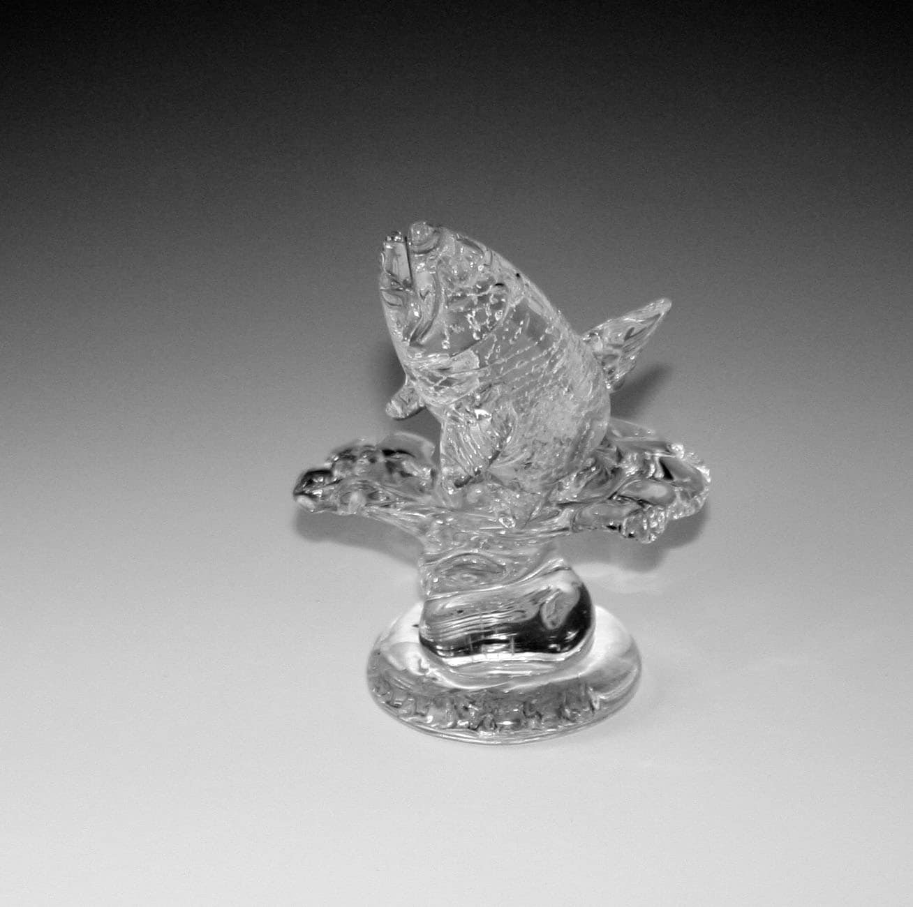 Memorial Glass Leaping Trout/Salmon on Splash Cremation Ash | Etsy