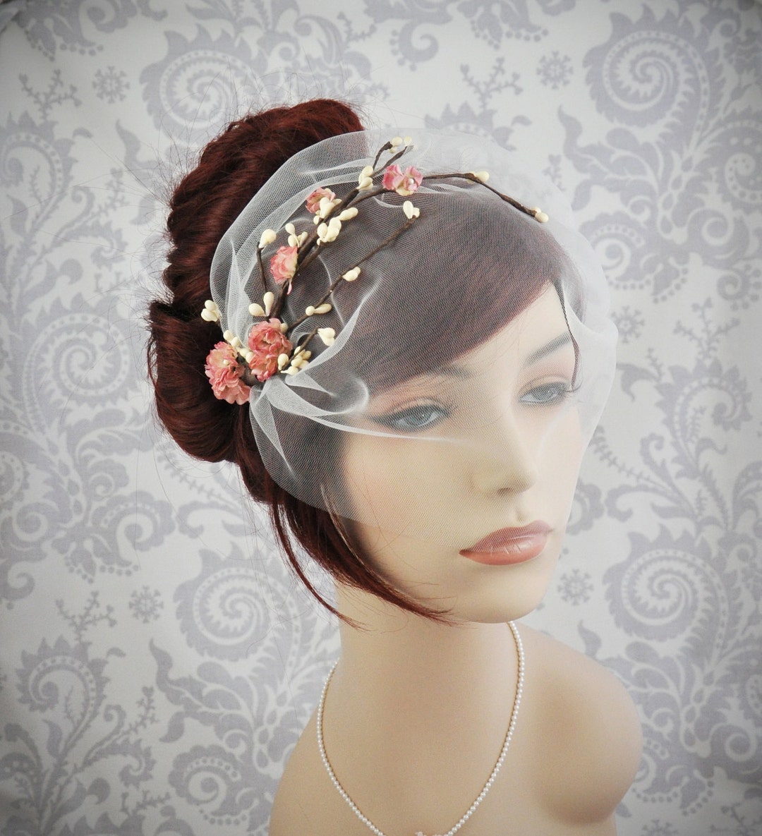 Woodland Bandeau Veil Bandeau Veil With Detachable Vines and - Etsy