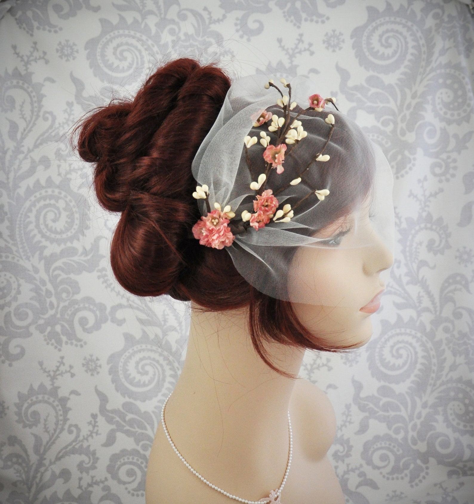 Woodland Bandeau Veil Bandeau Veil With Detachable Vines and - Etsy