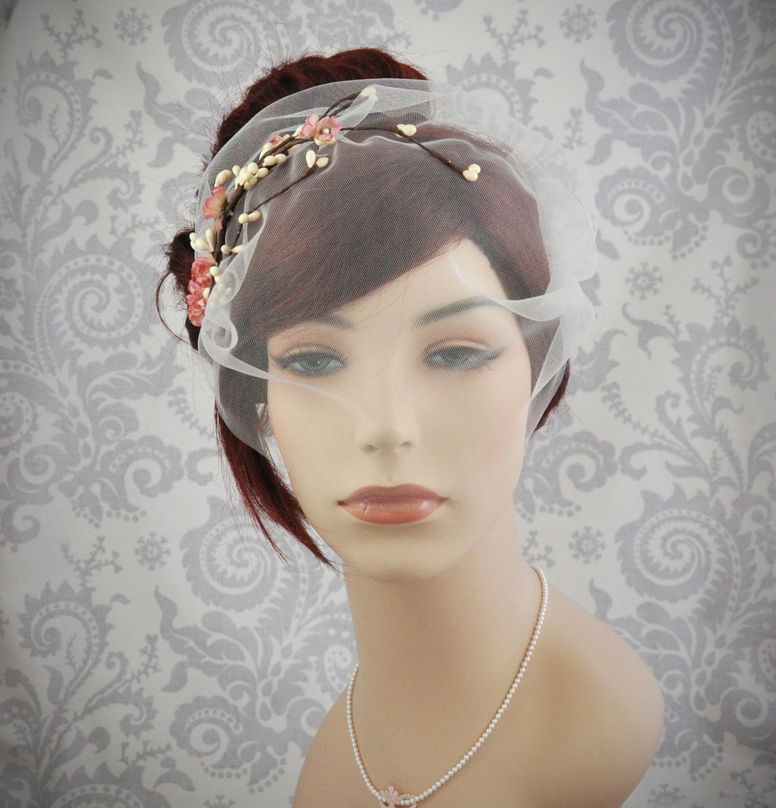 Woodland Bandeau Veil Bandeau Veil With Detachable Vines and - Etsy