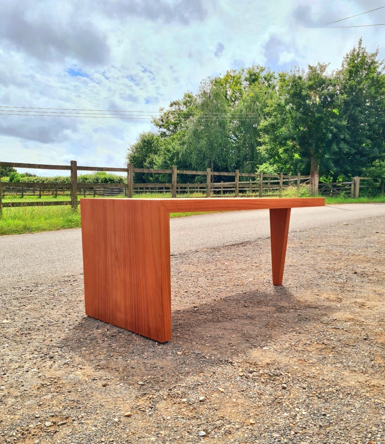 Solid African Sapele Hardwood Executive Desk – Modern Statement ...
