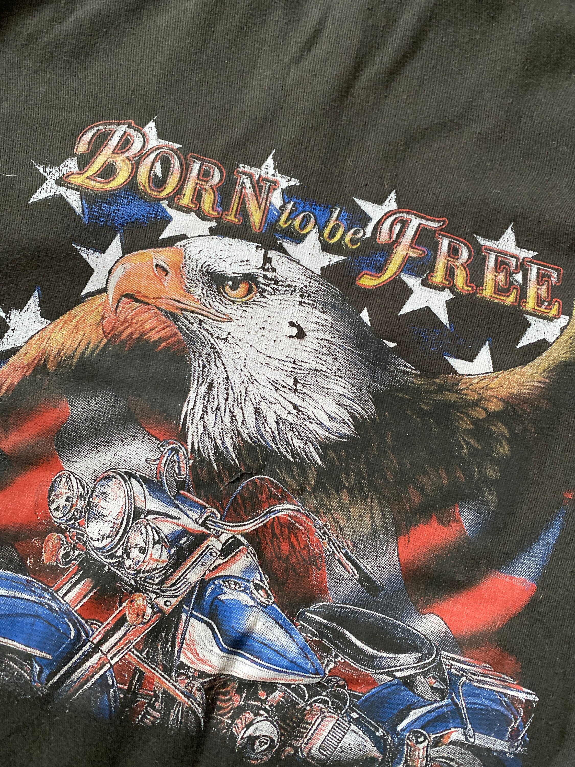 Vintage Large Sturgis Button Down Biker Work Shirt Gray Faded Pockets ...