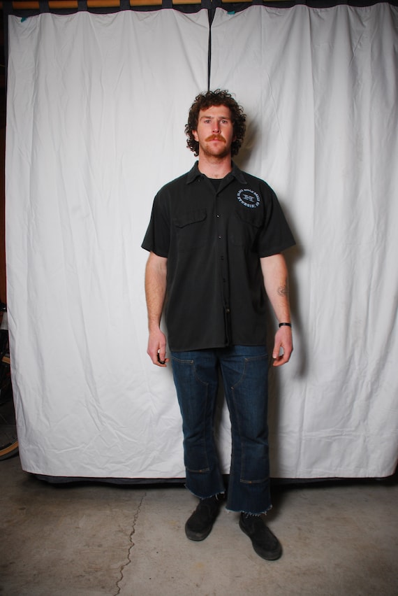 Vintage large Sturgis button down biker work shirt gr… - Gem