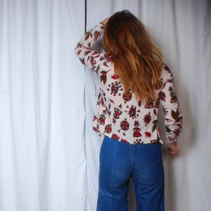 60s Small Florence Walsh Button Down Ethnic Dress Novelty Print With ...