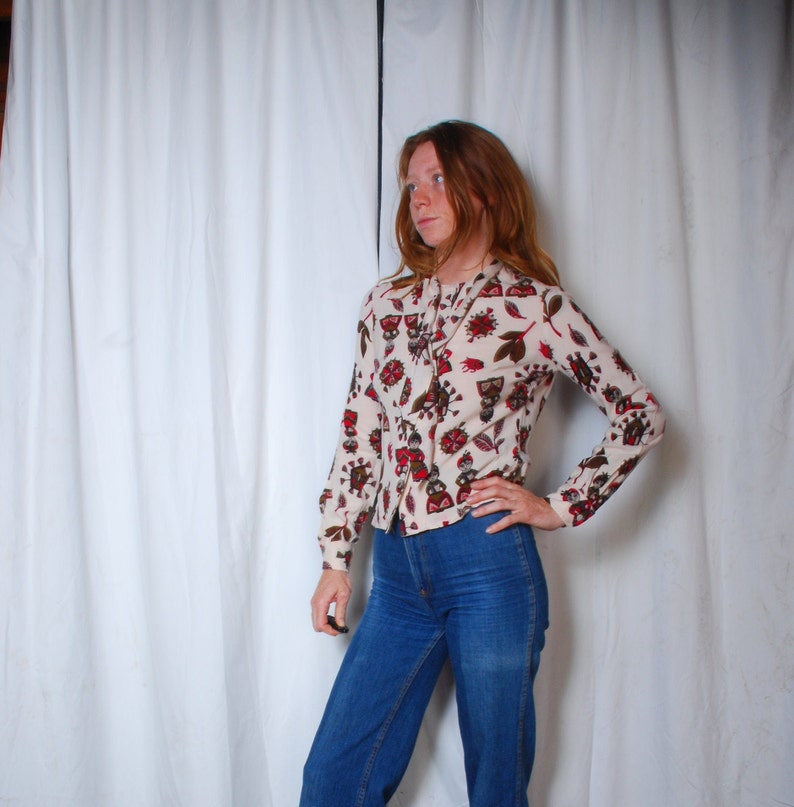 60s Small Florence Walsh Button Down Ethnic Dress Novelty - Etsy