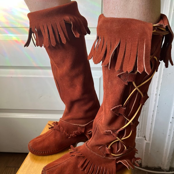 Knee High Moccasins - Etsy