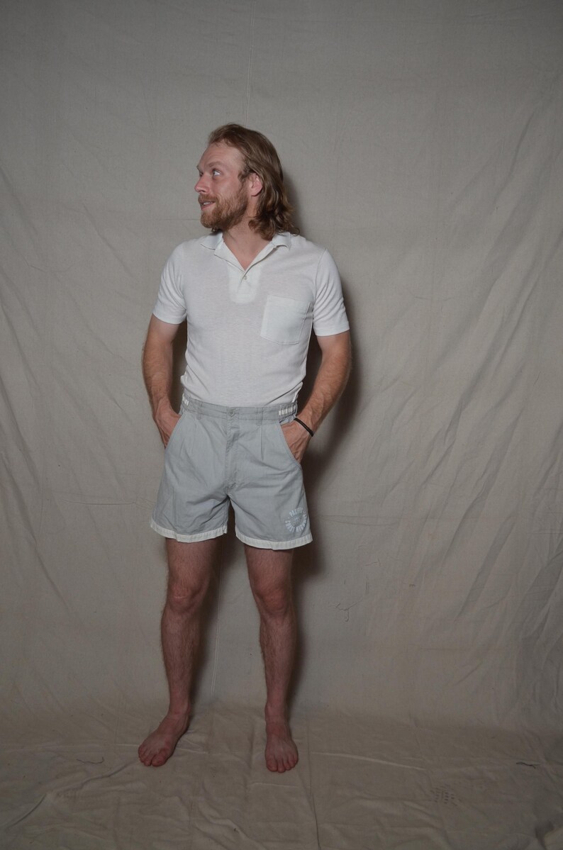 90s Mens 34 Faded Gray Board Shorts Pacific Coast Highway Beach Summer ...