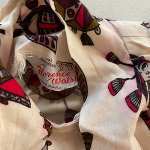 60s Small Florence Walsh Button Down Ethnic Dress Novelty Print With ...