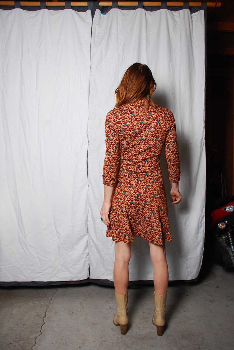 70s Small Dian Von Furstenberg Button Down Dress Long Sleeve | Etsy