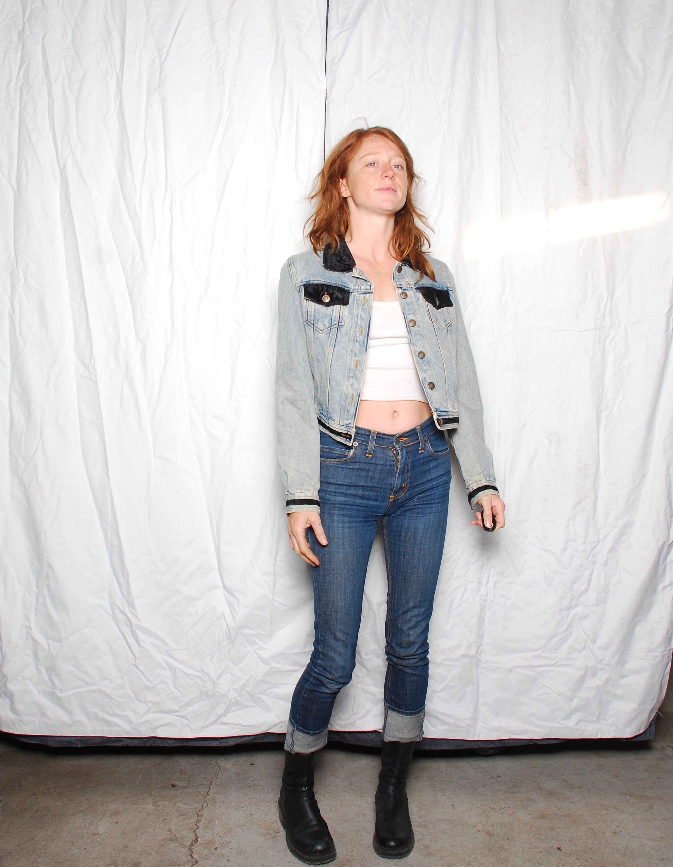 90s Small Denim Jacket Light Wash Black Velvet Jeanology - Etsy