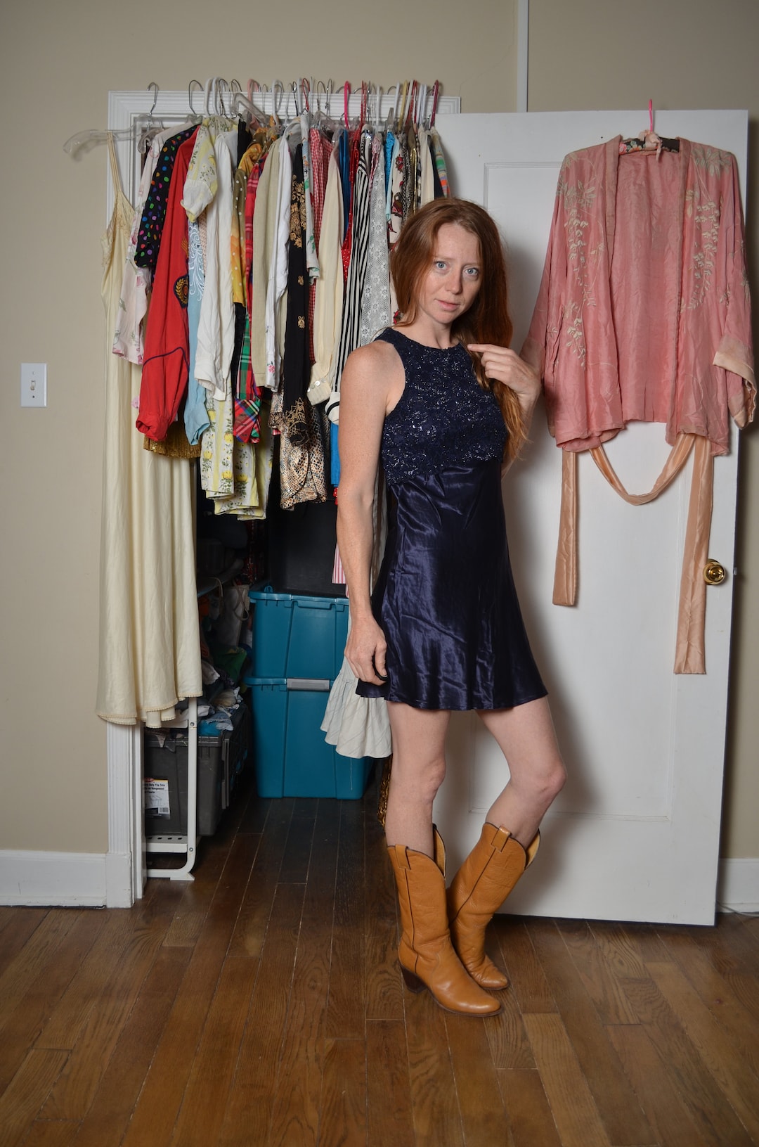 90s Small Dark Blue Mini Dress Satin Lace Sleeveless Maurices Y2k Prom ...