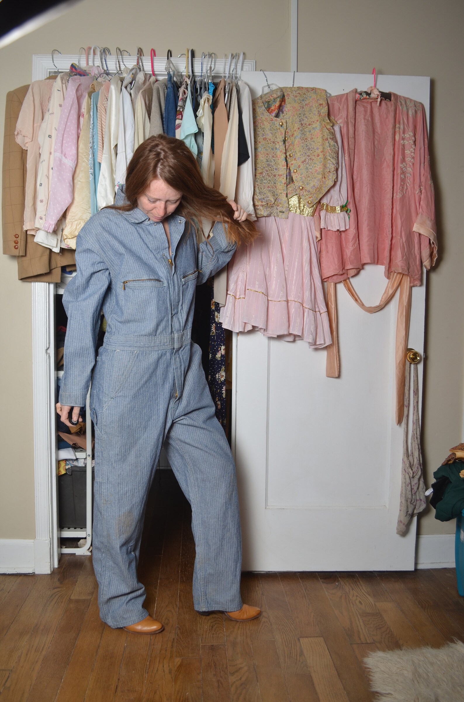 Vintage 38 Short Key Herringbone Blue Denim Coveralls 70s Unisex ...