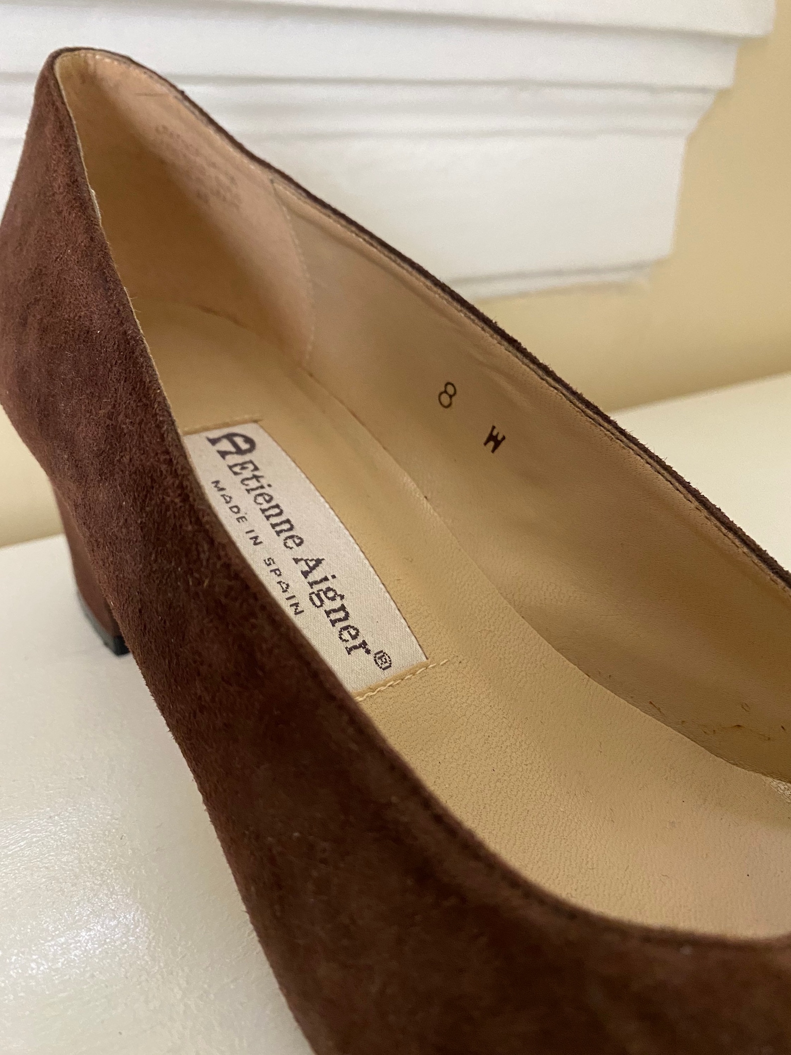 90s Etienne Aigner sz 8 Lisbon Spain brown square toe chunky | Etsy