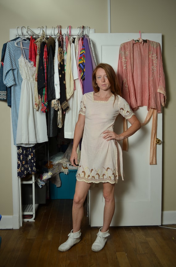 Vintage sari brown indian - Gem