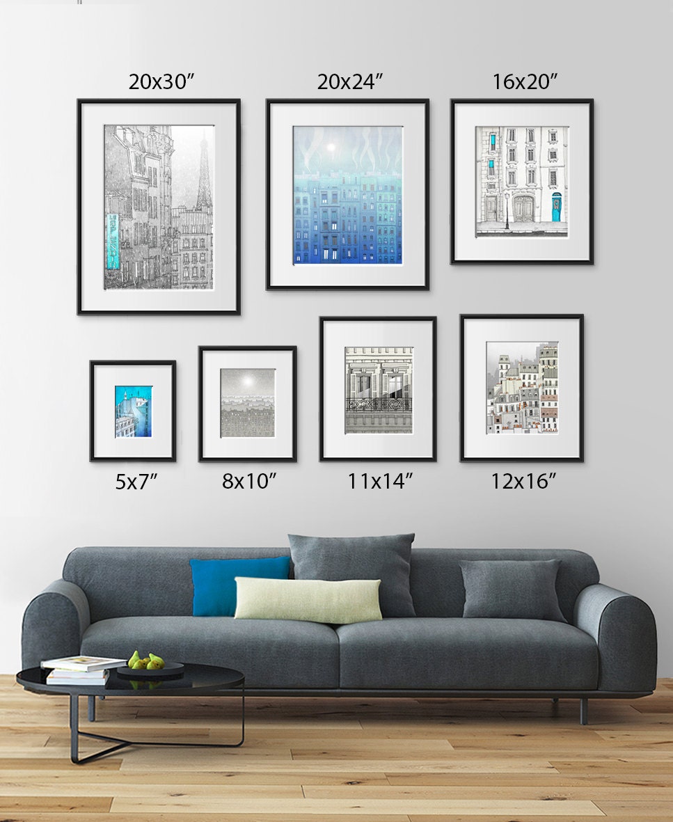 Any FOUR Prints Save 30%set of Four Illustrationsparis Art - Etsy