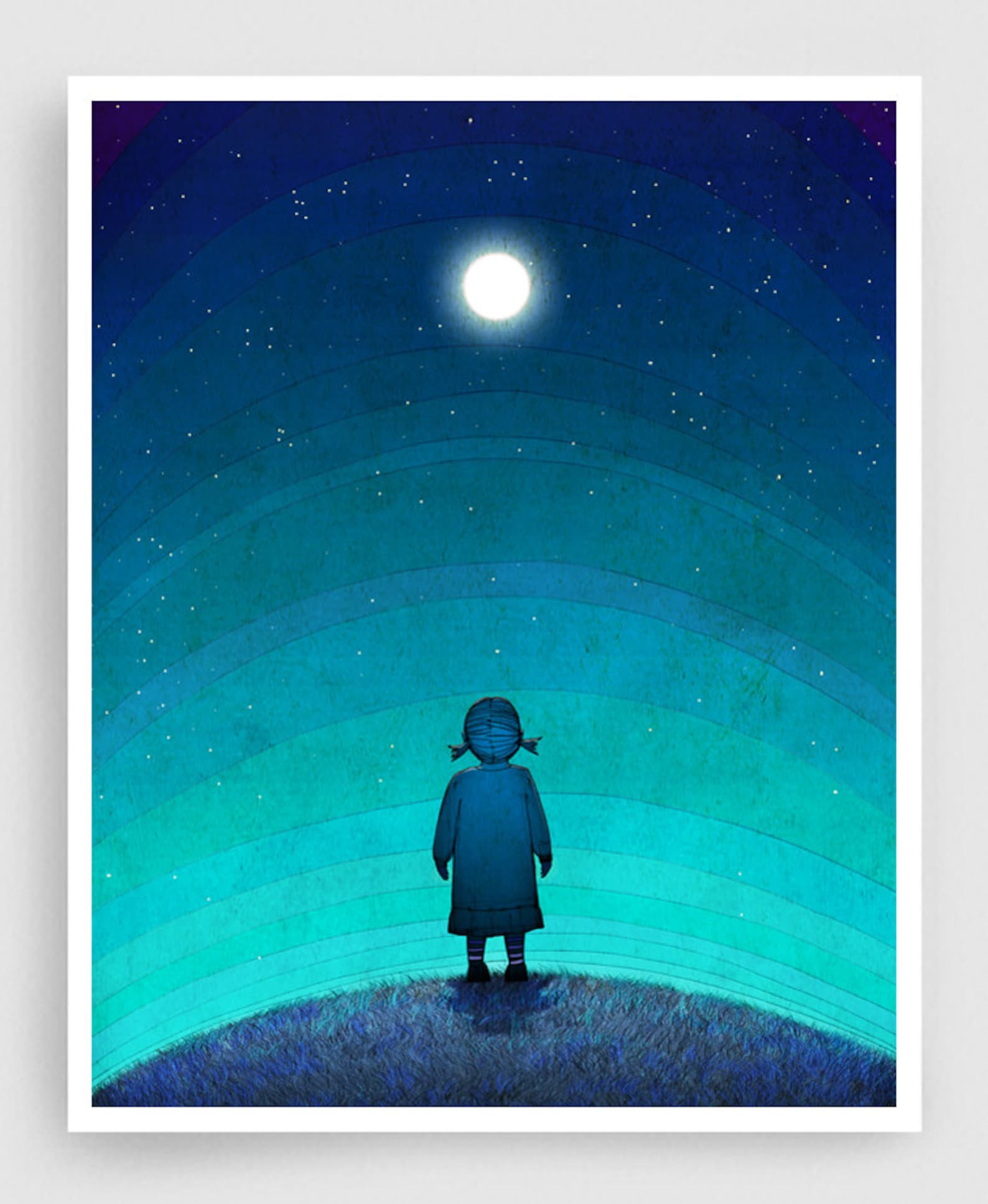 Illustration Moonlight Art Illustration Giclee Art Print - Etsy