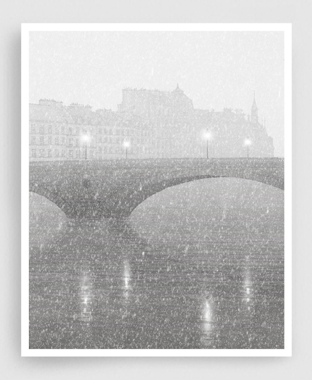 Ile Saint Louis /grey Version - Fine Art Print Original Giclée ...