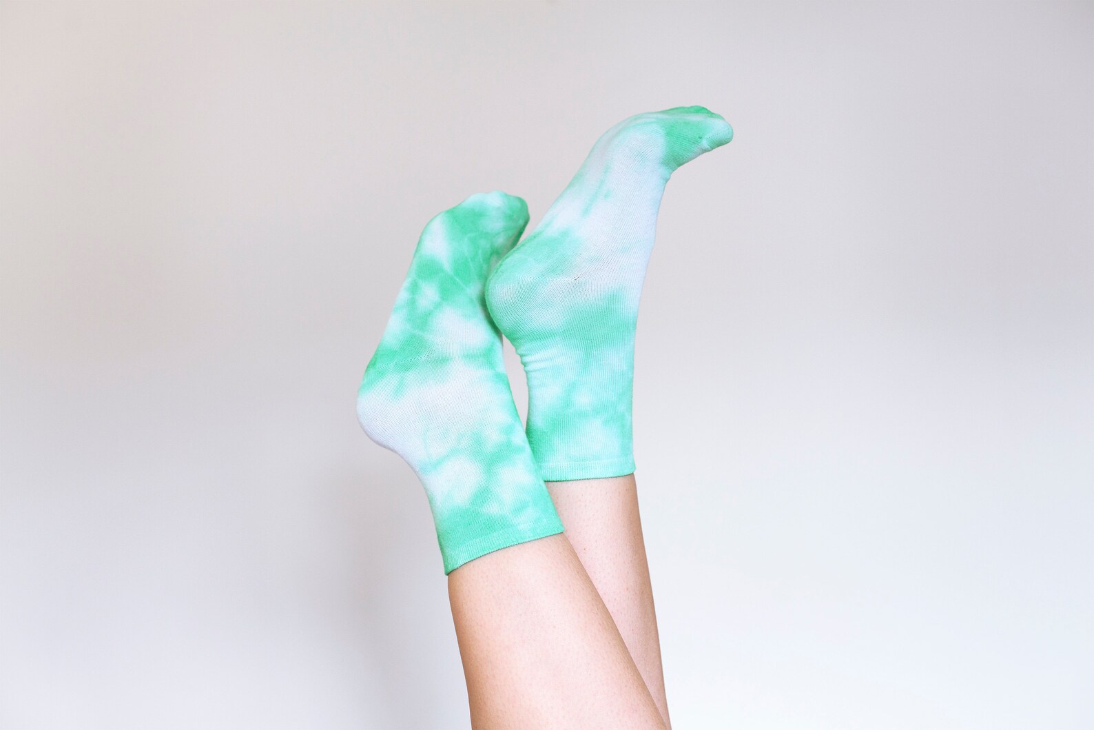 Mint Green Tie-dyed Socks - Etsy