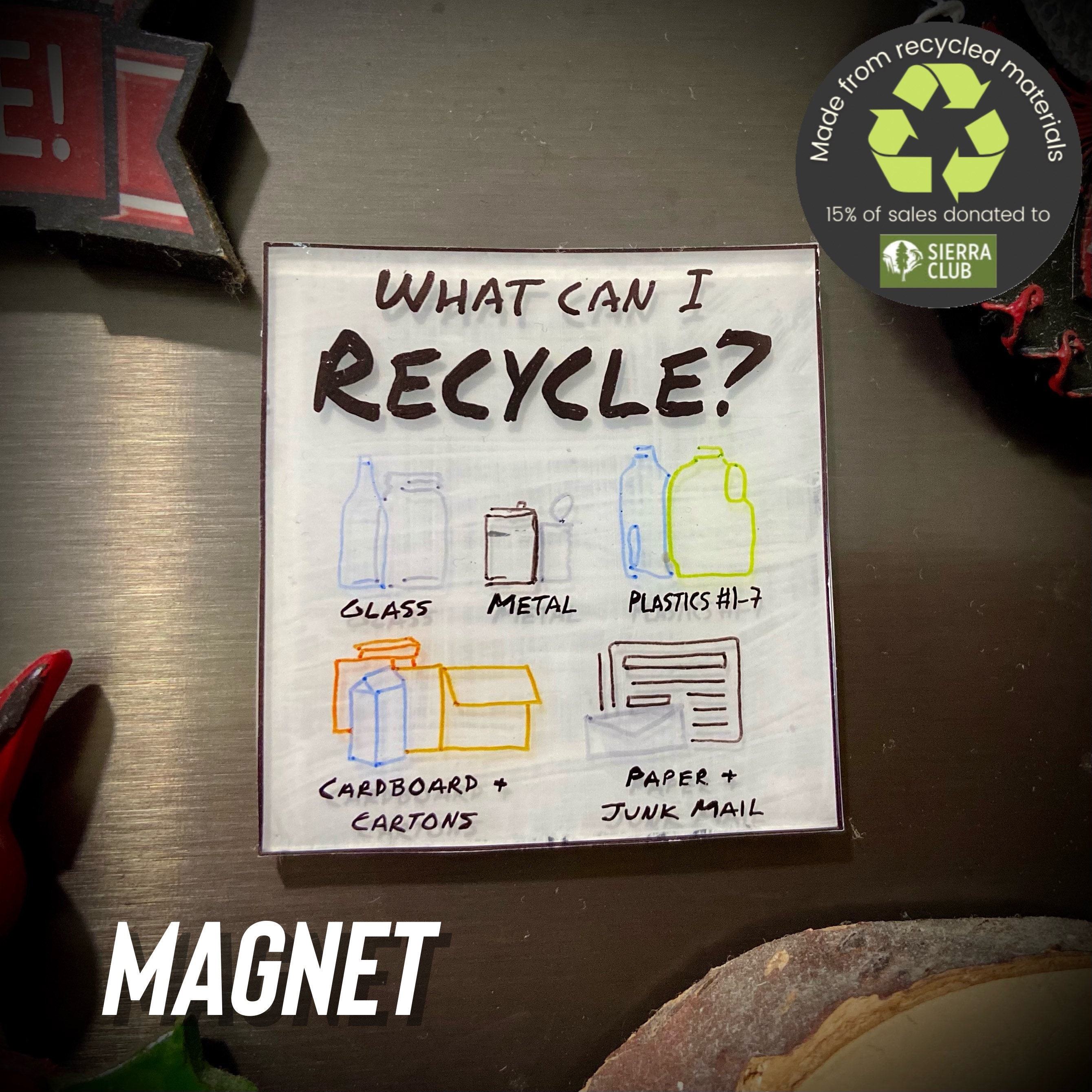 Magnet Made From Recycled Plastic, Up-cycled, Eco-friendly, Repurposed ...