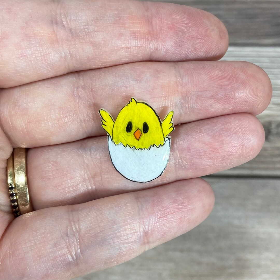 Easter Chick Pin, Lapel Pins, Spring Pin, Hatching Chick, Easter Egg - Etsy