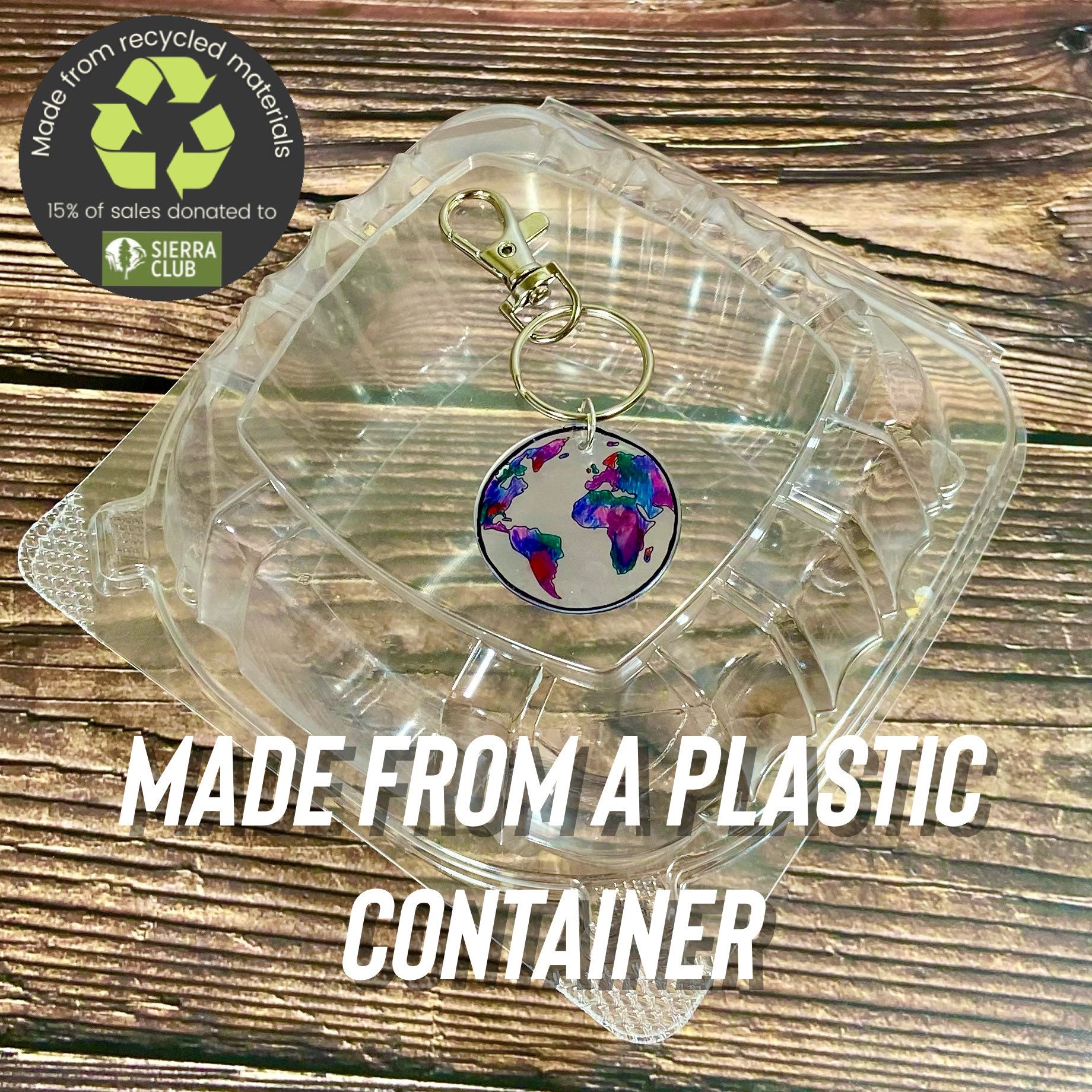 Keychain Made From Recycled Plastic, Up-cycled, Eco-friendly ...