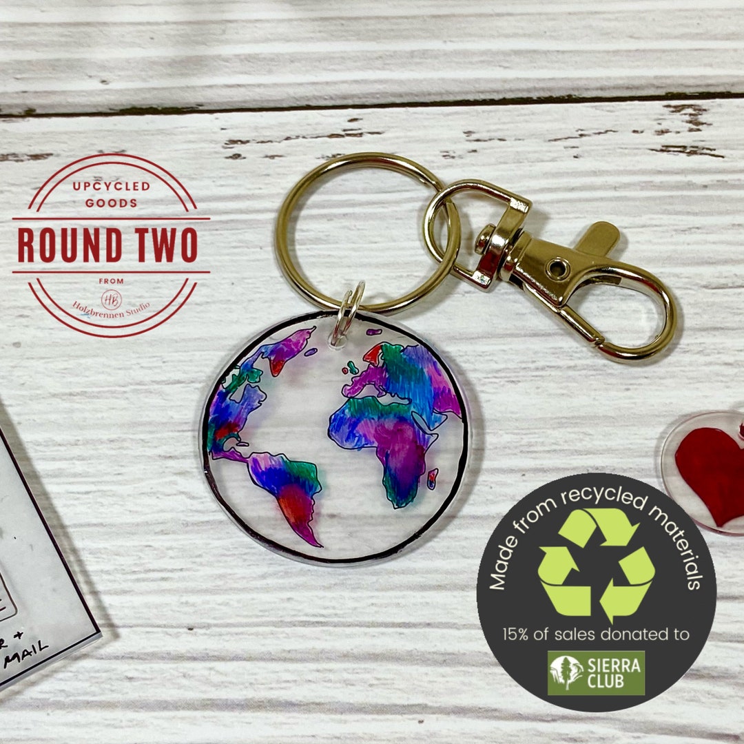 Keychain Made From Recycled Plastic, Up-cycled, Eco-friendly ...