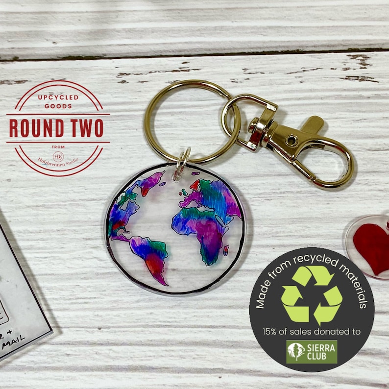 Keychain Made From Recycled Plastic, Up-cycled, Eco-friendly ...