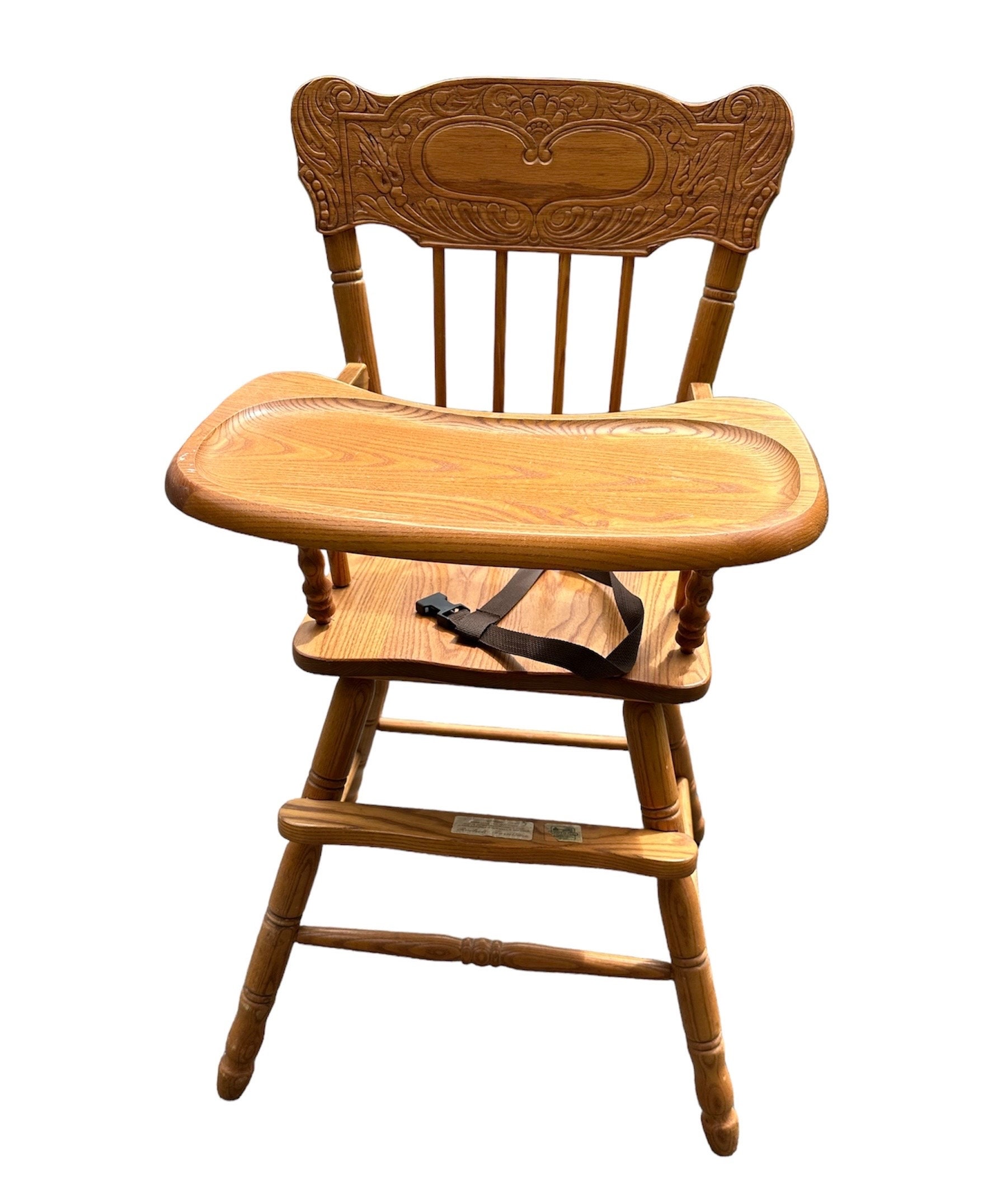 Vintage High Chair, Solid Oak in Great Condition With Original Finish ...