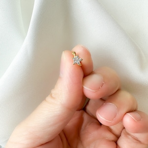 Dainty 18G Mini Gold Star Cartilage Hoop Earrings, Rook Huggie, Hoop ...