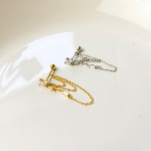 Dainty Triple Chain Helix Piercing, Cartilage Piercing 20g, Hoop ...