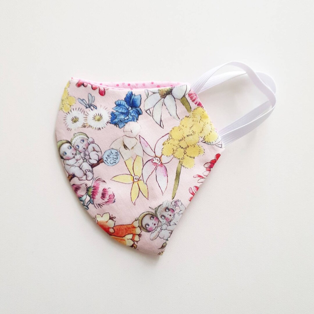Adult Medium Gumnut Babies May Gibbs Face Mask Washable Pink Fabric ...