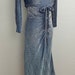 Vintage 1950s Periwinkle Chromspun Lurex Dress Designed by Mancini ...