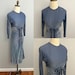 Vintage 1950s Periwinkle Chromspun Lurex Dress Designed by Mancini ...